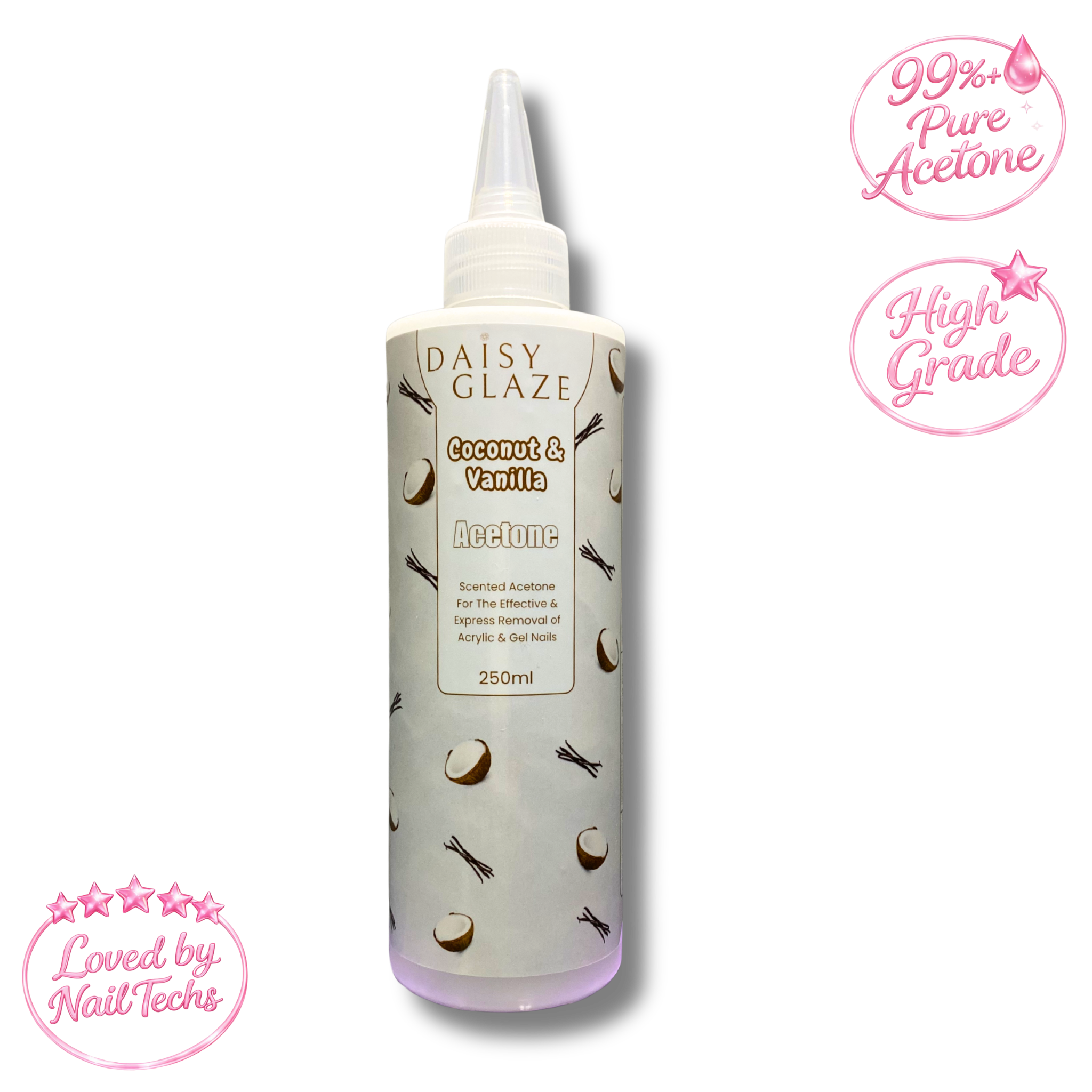 Coconut & Vanilla Scented Acetone 250ml | Best Seller | Shop Now ...